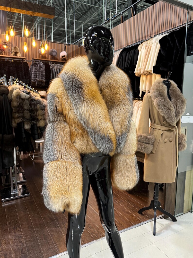 Woman Fox Fur Jacket ,luxury Fox Fur Coat, Real Fox Fur - Etsy