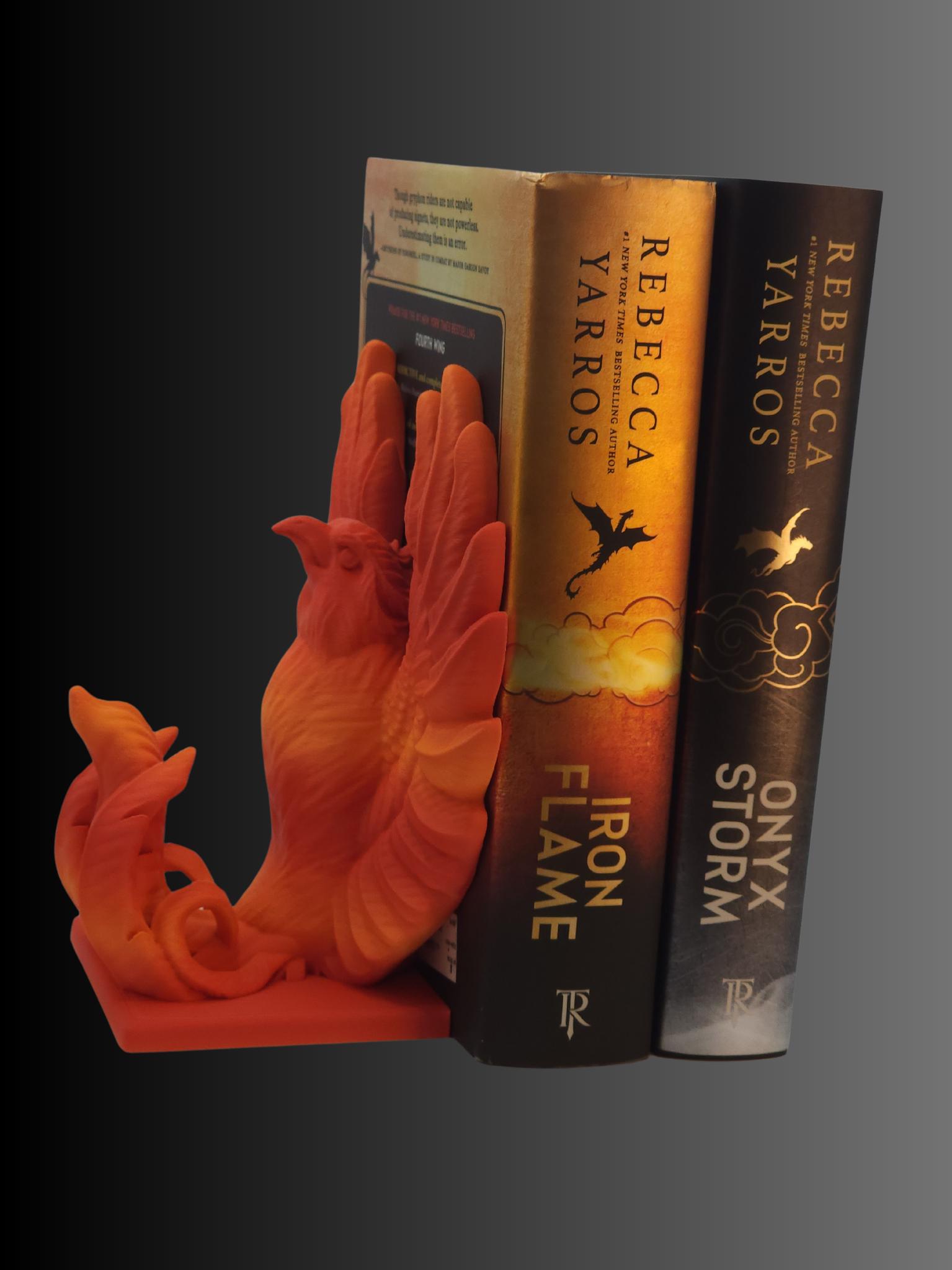 Phoenix Bookend | Fantasy Gift | 3D Printed Shelf Decoration | Book ...