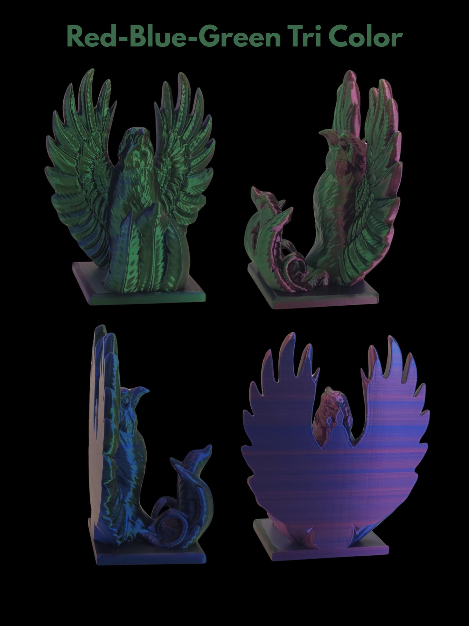 Phoenix Bookend | Fantasy Gift | 3D Printed Shelf Decoration | Book ...