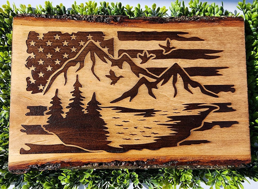 Wilderness Themed Live Edge Plaque (deer) - Etsy