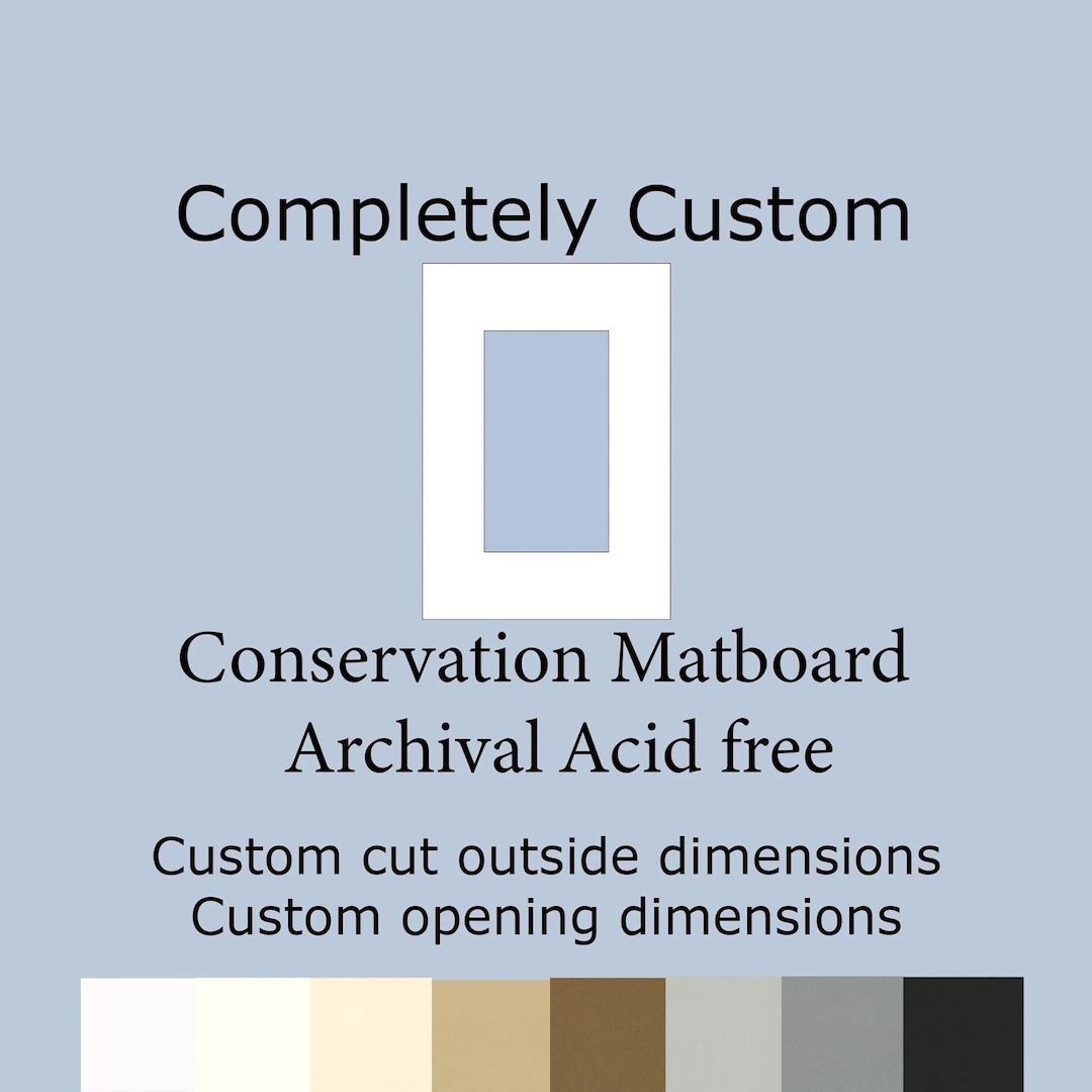 Completely Custom Size Mat Board Archival Cut to Your Size Frame and ...