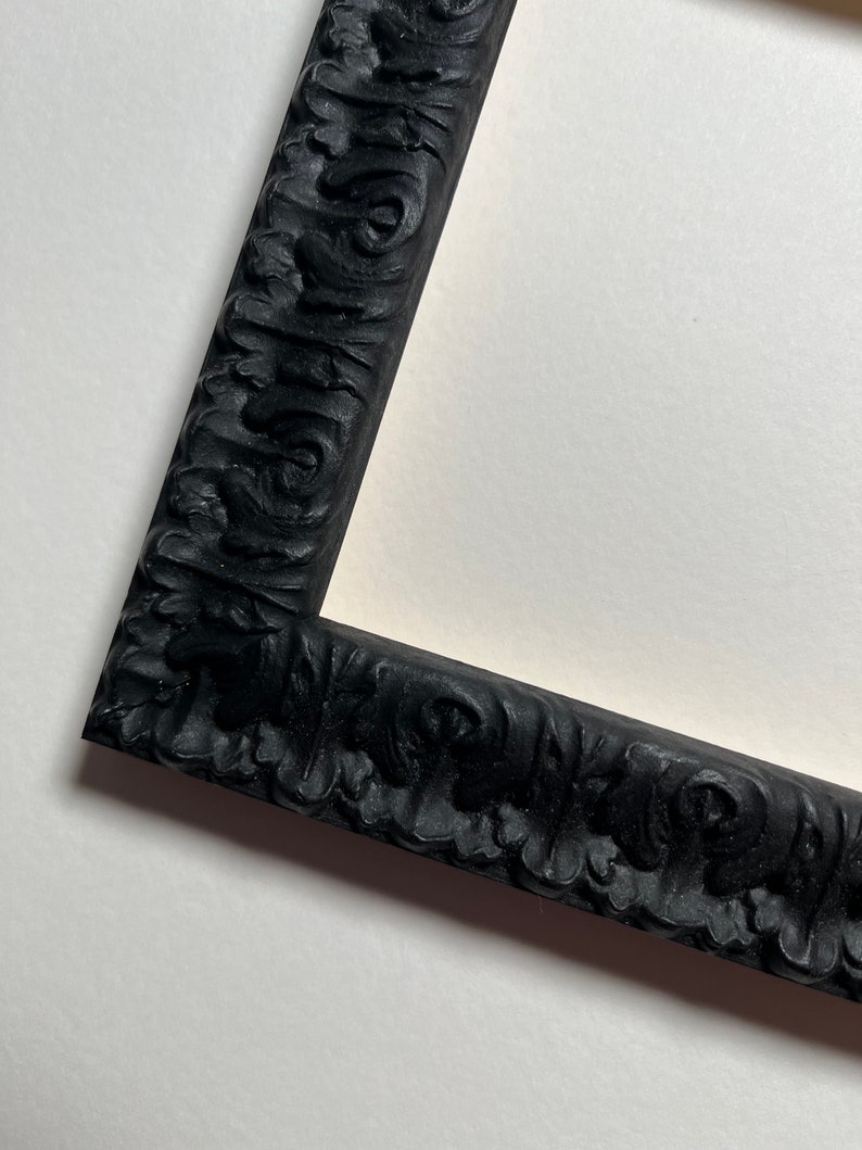 Black Vintage Ornate Traditional Frame for Wedding Botanical - Etsy