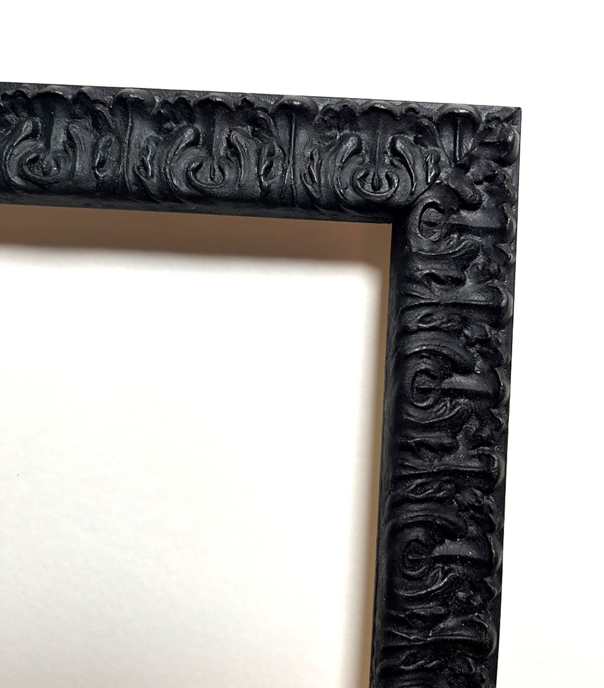 Black Vintage Ornate Traditional Frame for Wedding Botanical - Etsy