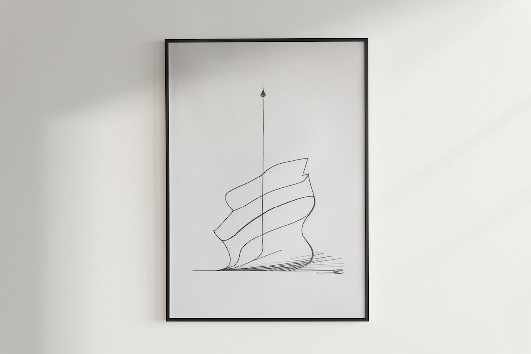 Simple Line Wall Art, Simple Line Digital Art, Black and White Art - Etsy
