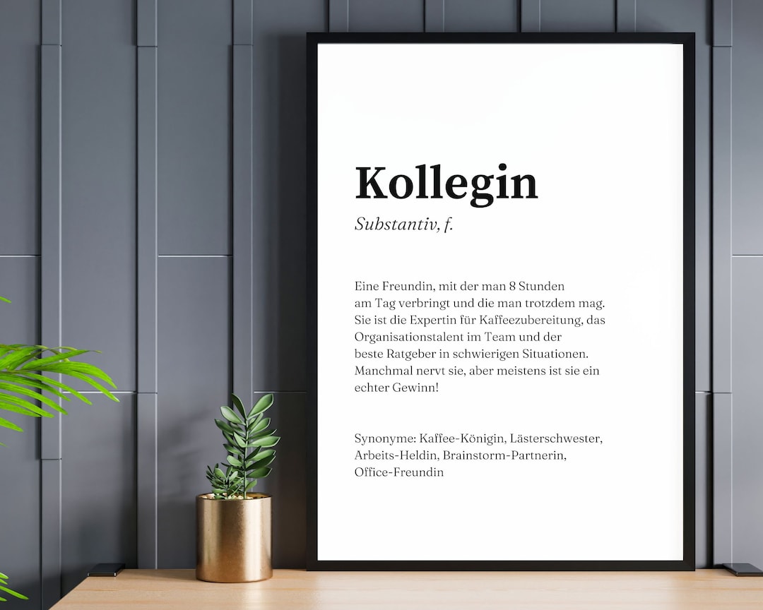 Poster Colleague Definition, Colleague, Office, Work, Home Office, Gift ...