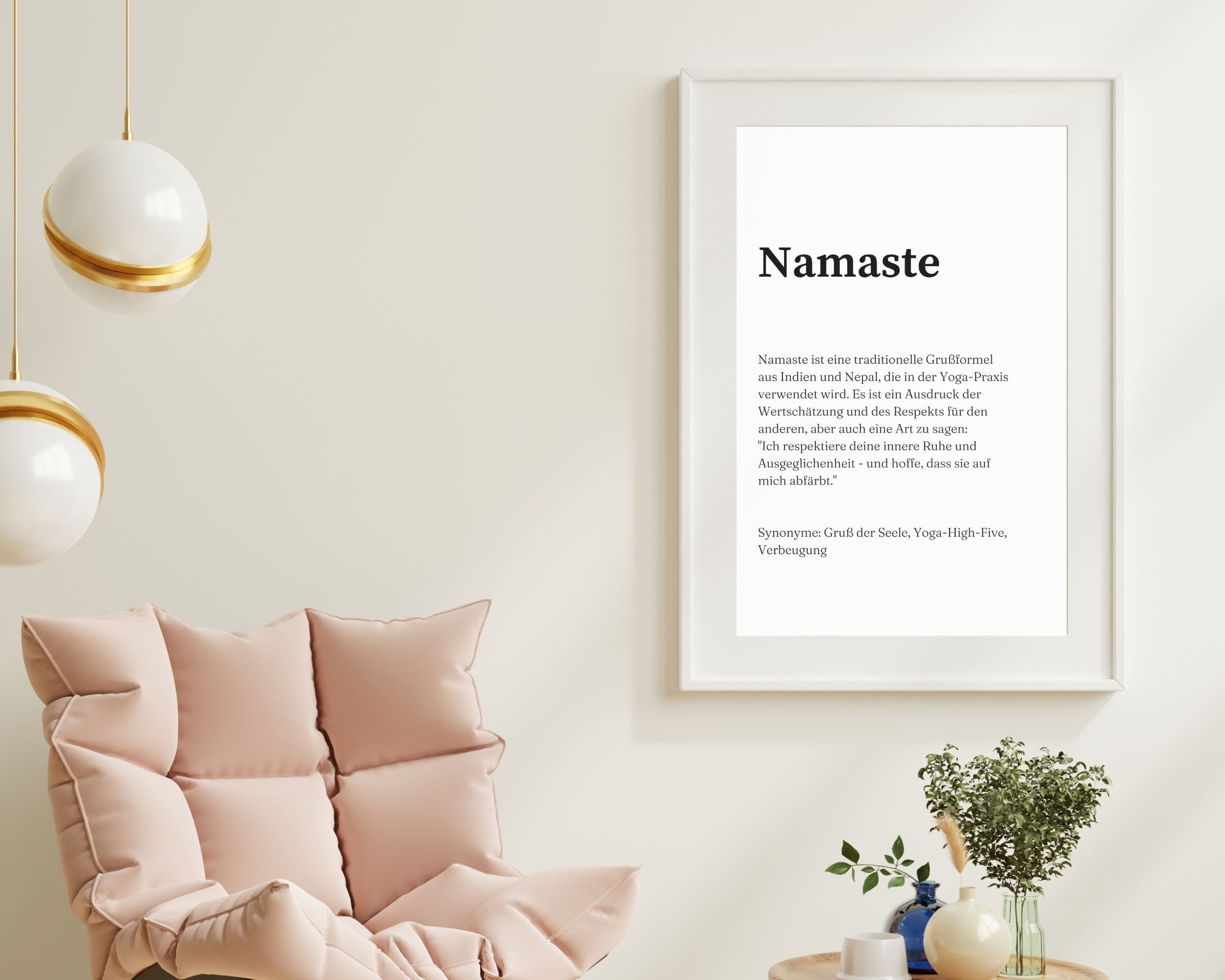 Poster Namaste - Definition Yoga, Relaxation, Sport, Wall Art ...