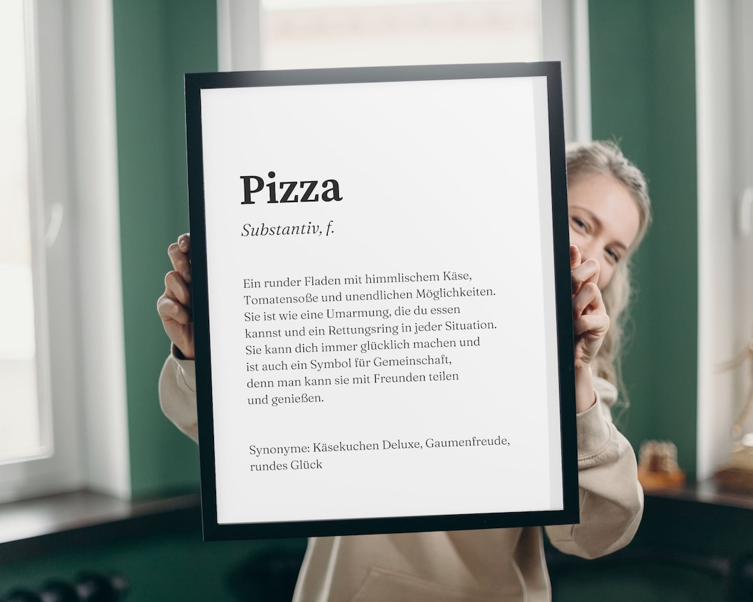 Poster Pizza - Definition Gift Picture Wall Decor Italy Family Friends ...