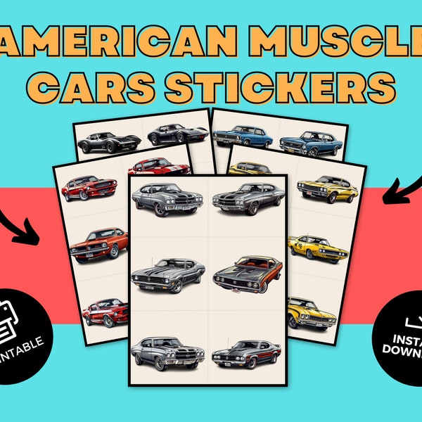American Muscle Stickers - Etsy