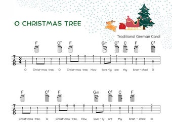O Christmas Tree O Tannenbaum Sheet Music Digital Christmas Tune Key of ...