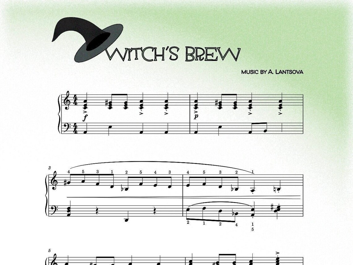 Witch's Brew - Halloween Piano Song - Etsy