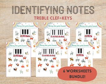 Music Printable Identifying Piano Keys - Etsy Australia
