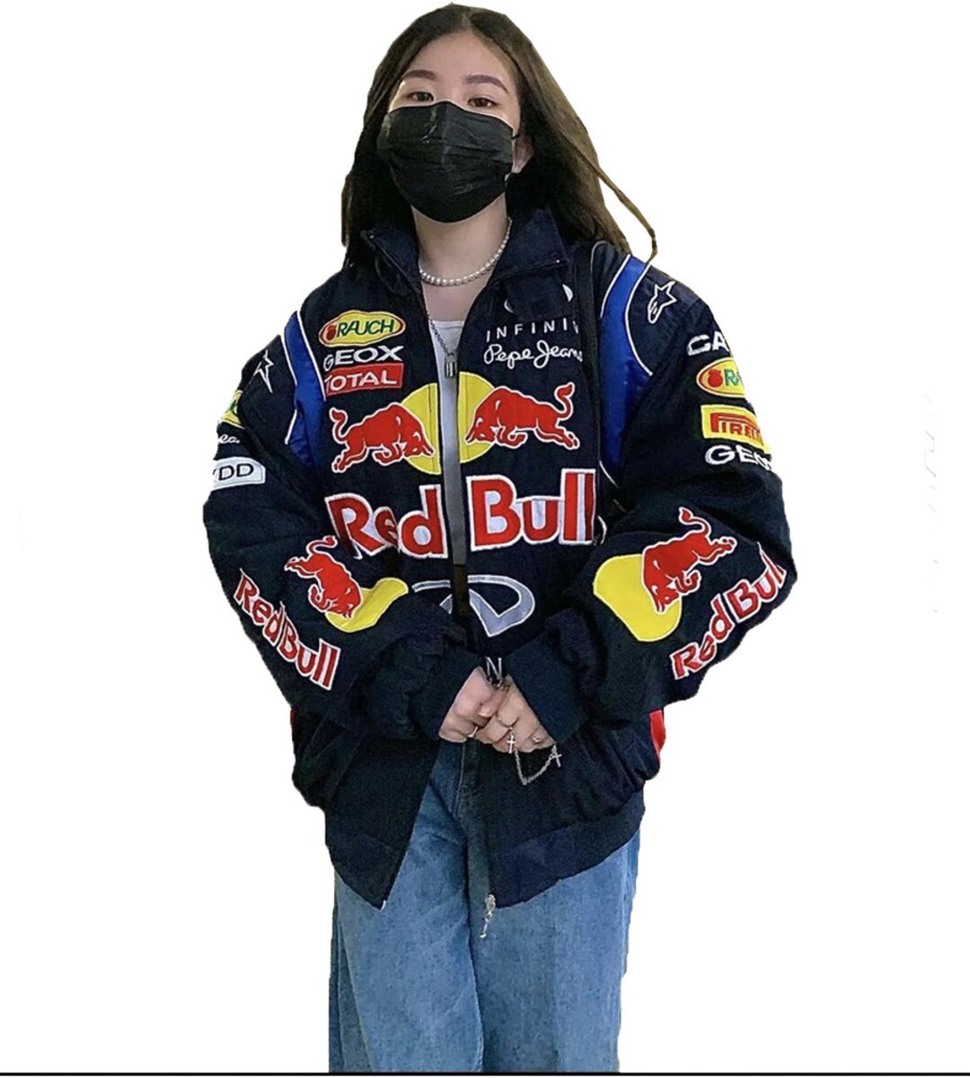Iconic Style Vintage Red Bull Racing Bomber Jacket - Etsy