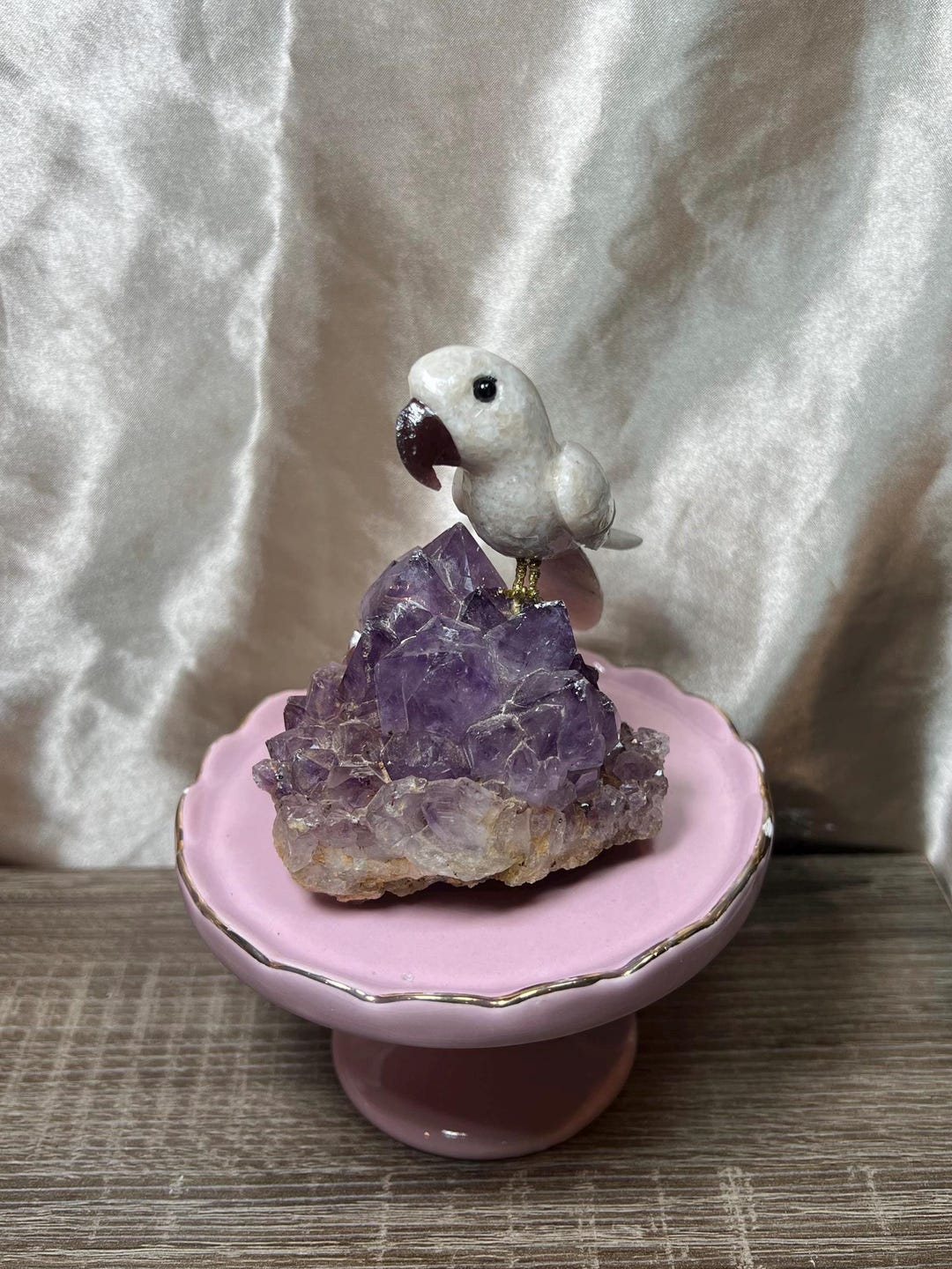 Amethyst Freeform With Jasper Bird | Cluster, Metaphysical, Healing ...