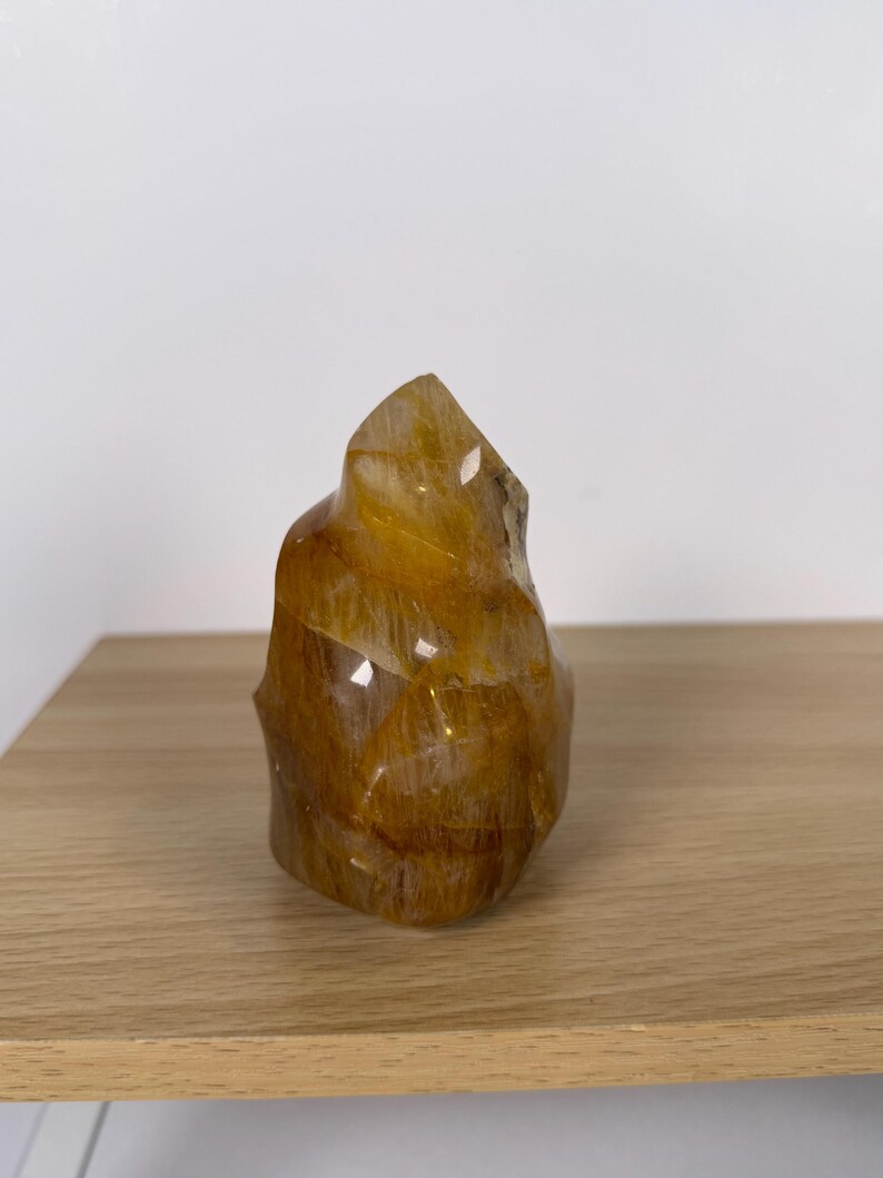 Golden Healer Flame | Quartz Flame, Crystal Shape, Metaphysical ...