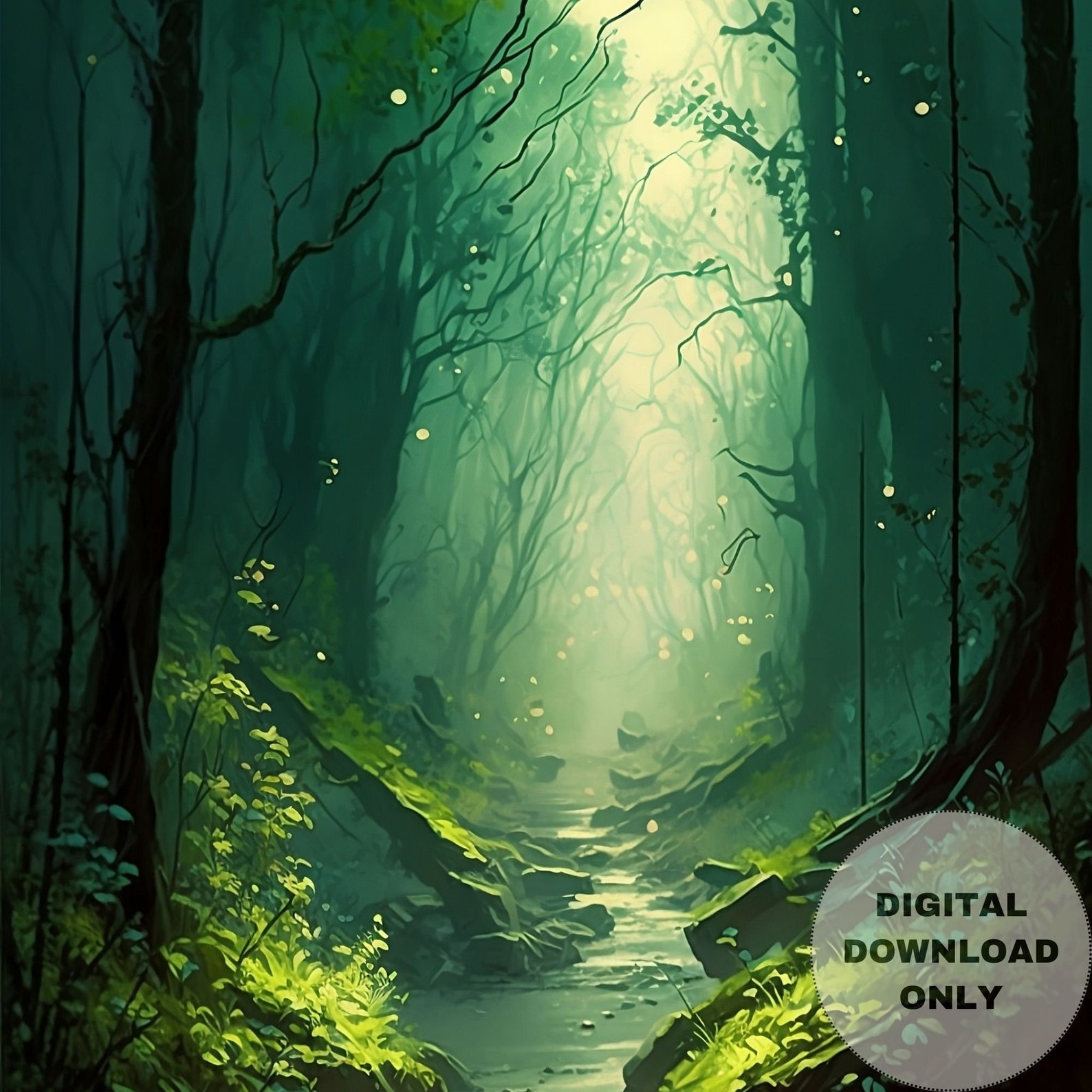 Fireflies and Stretching Shadows of the Forgotten Woods, Forest-spring ...