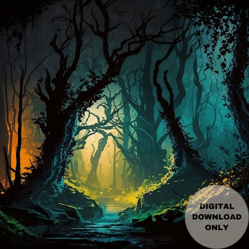 Forbidden Forest Print - Etsy