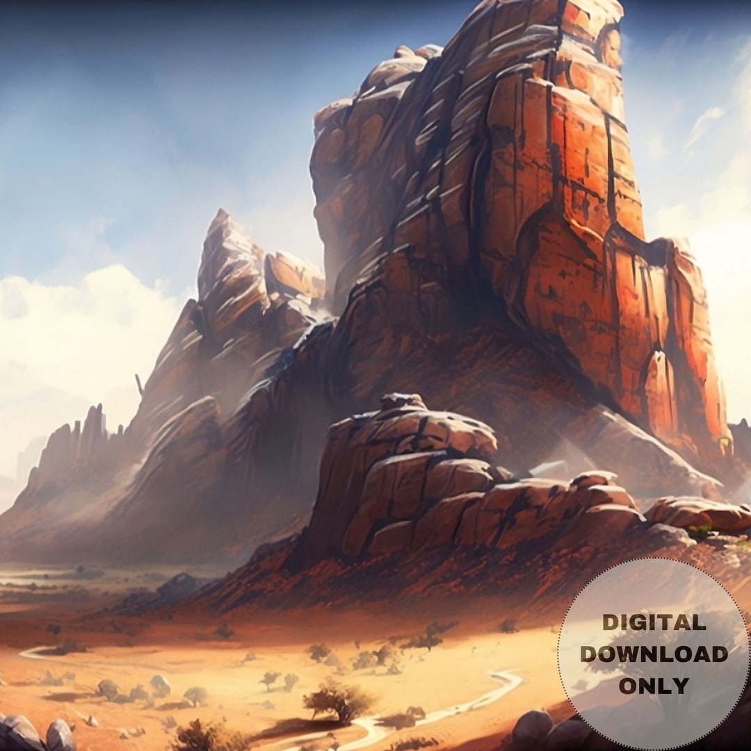 Rock Spires and Stone Towers Across the Ethereal Desert, Mountains ...