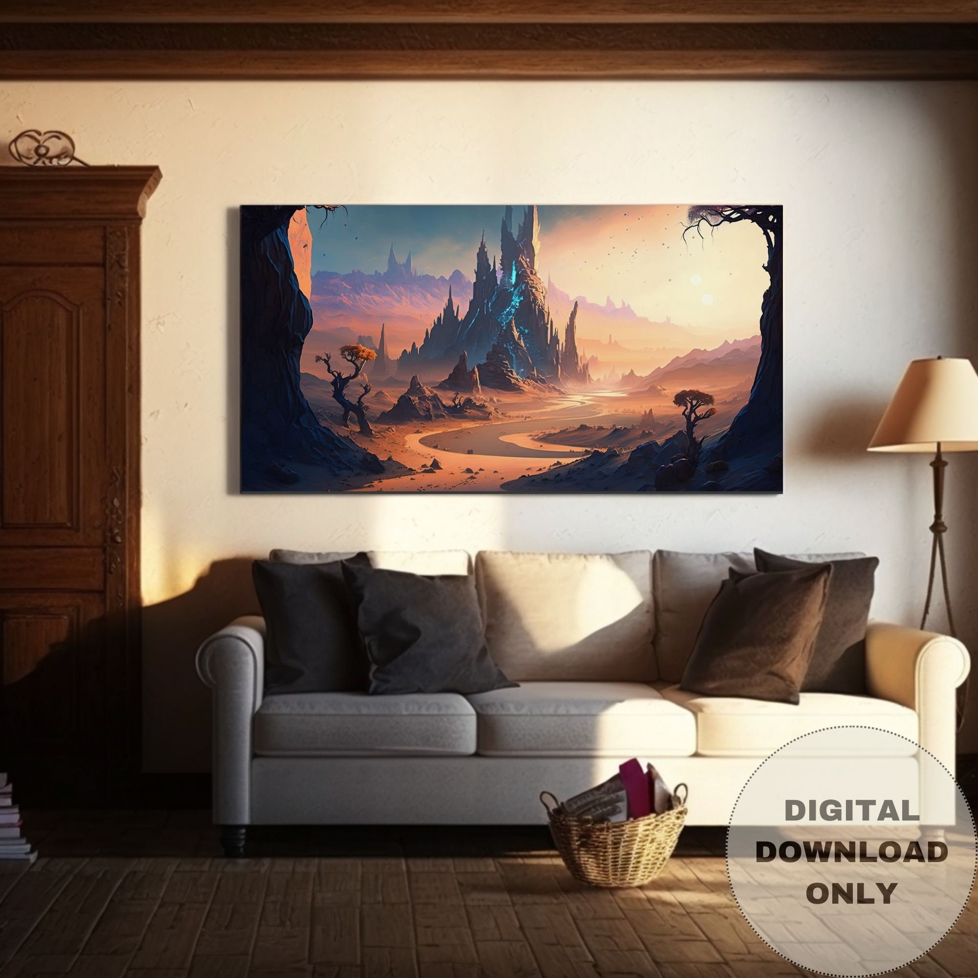 Central Desert Mana Spire, Desert-magic-ethereal, Printable Wall Art ...