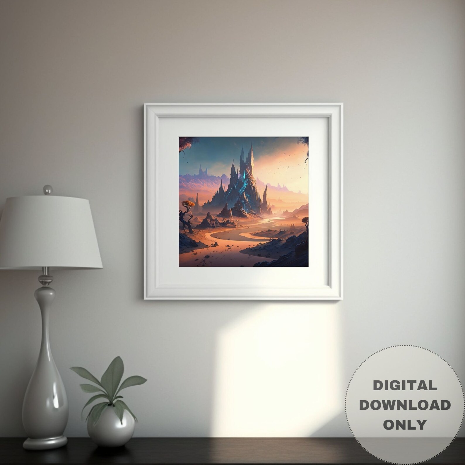 Central Desert Mana Spire, Desert-magic-ethereal, Printable Wall Art ...