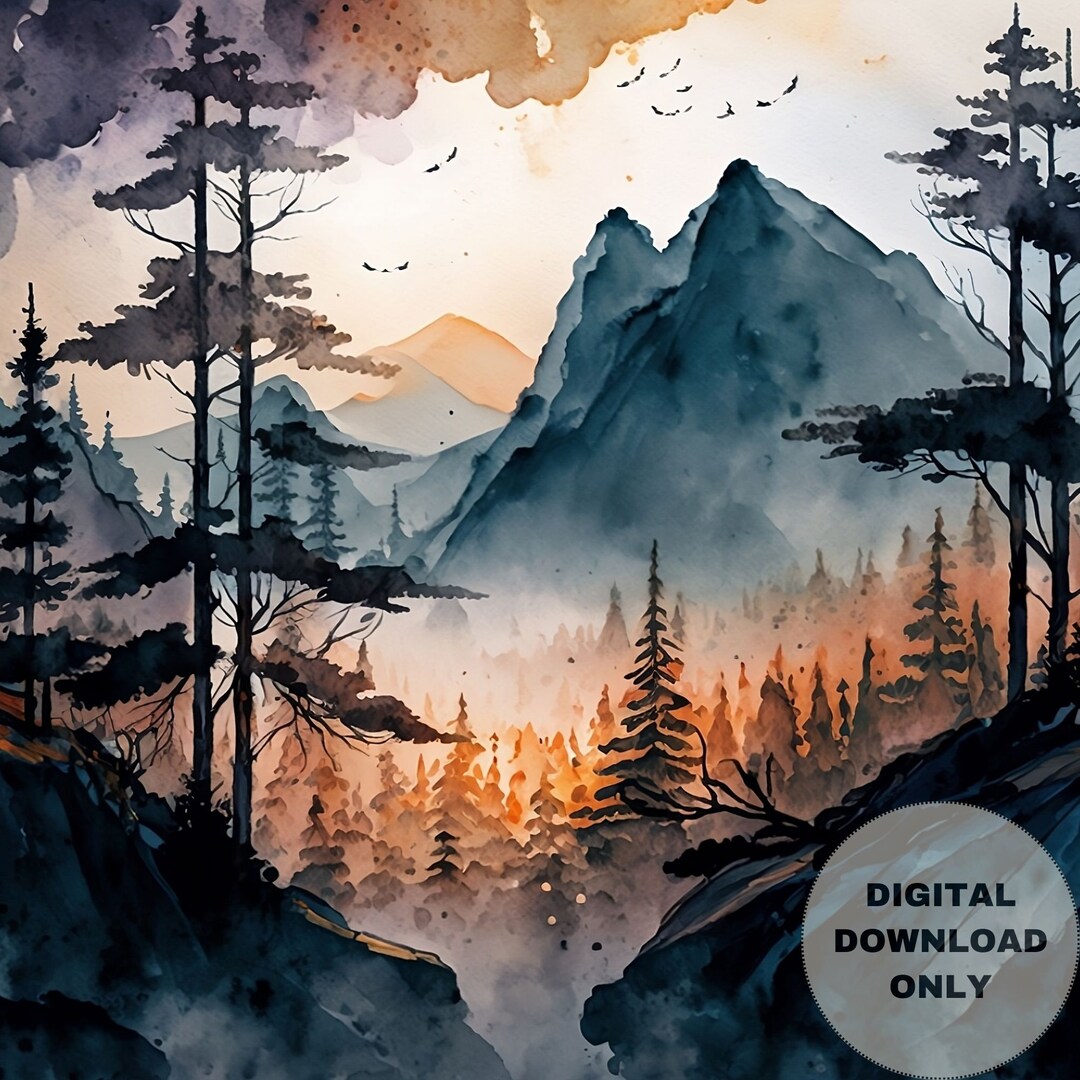 Ashes of Summer Sparks Fading Into the Smoke, Mountains-sunset-pines ...