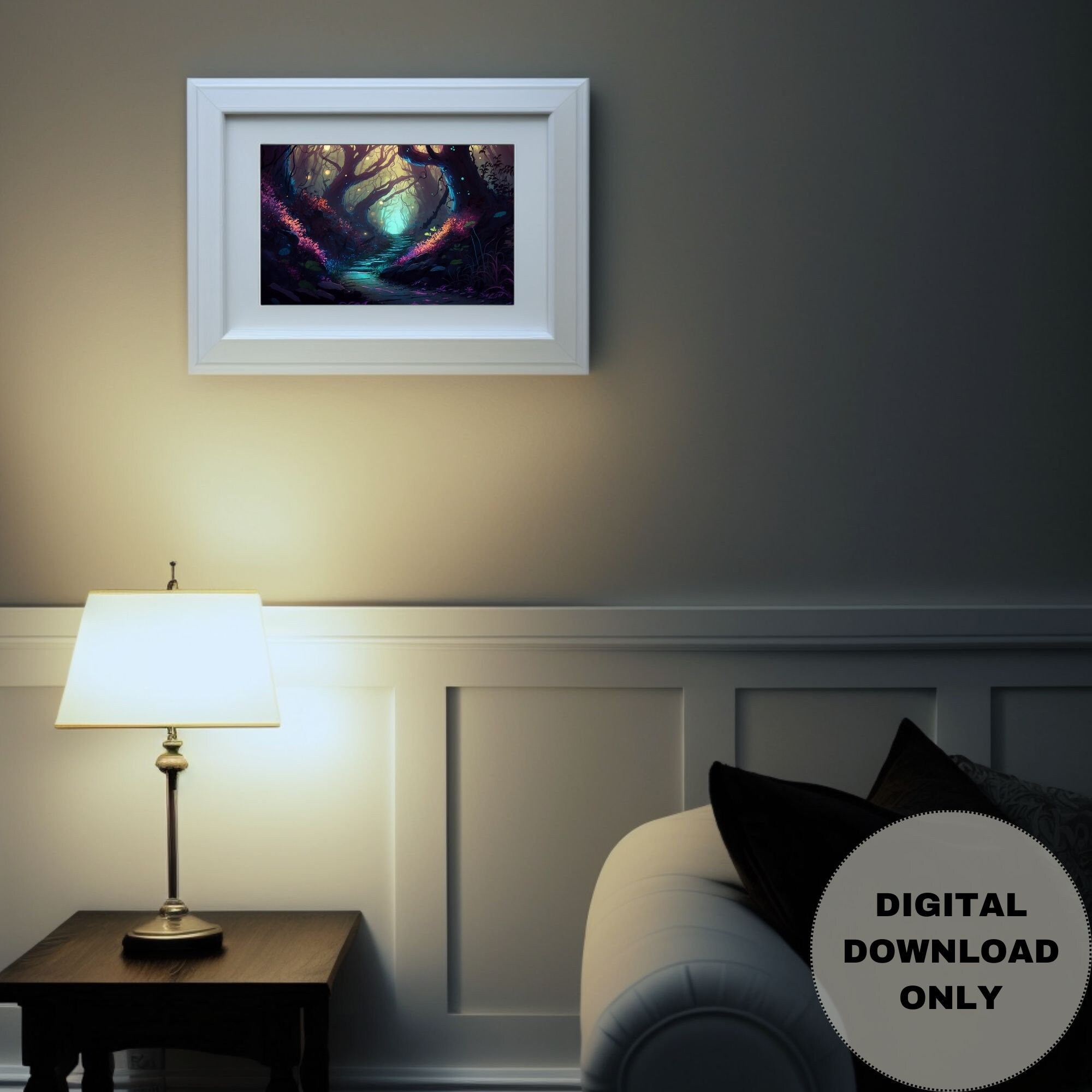 Enchanted Forest Trail, Forest-ethereal-mystical, Printable Wall Art ...