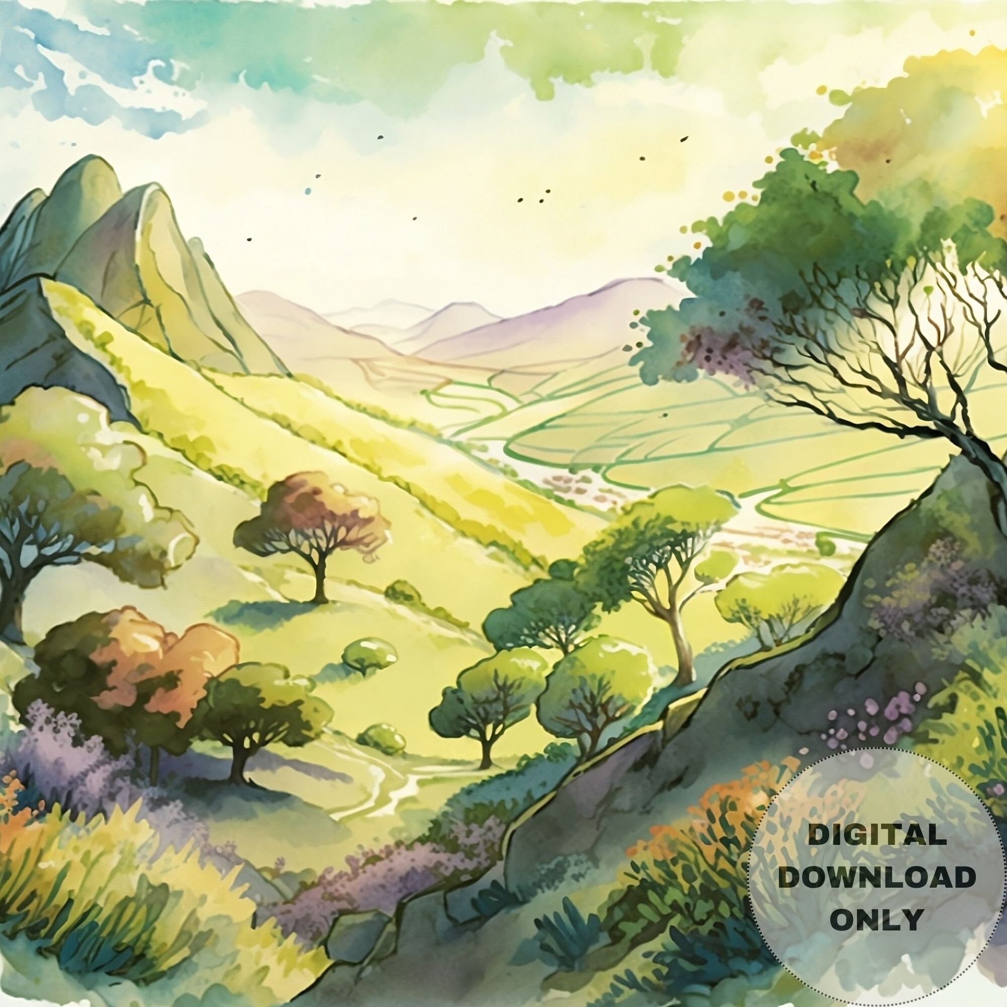 Vibrant Summer Hills and Bountiful Plains, Hills-plains-fields ...