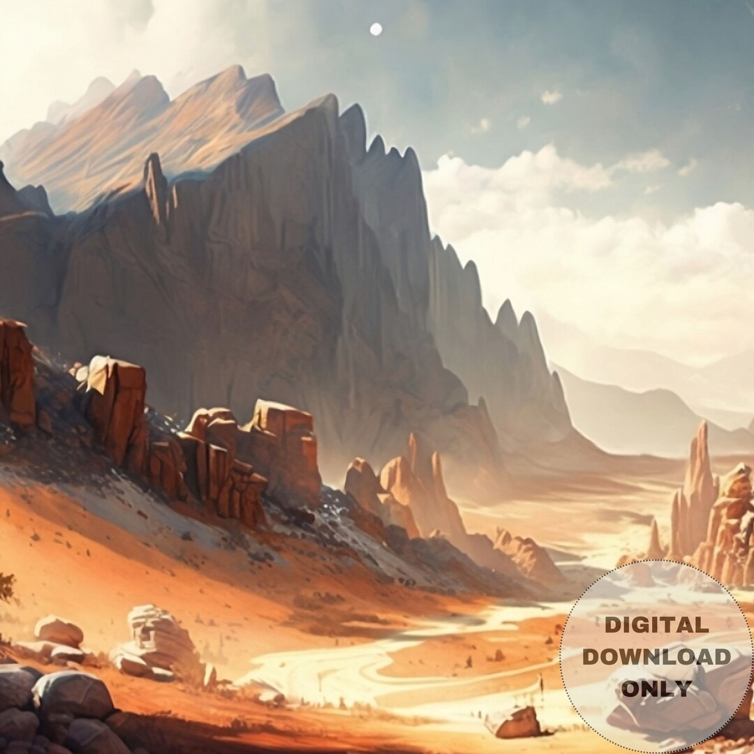 Barren Lands of the Harsh Ethereal Deserts, Mountains-desert-rocks ...