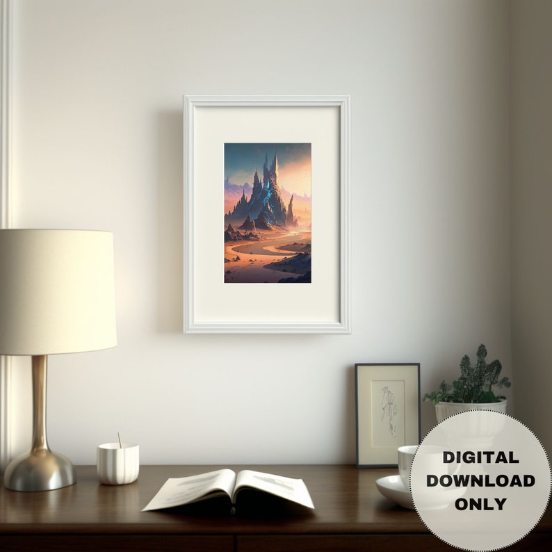Central Desert Mana Spire, Desert-magic-ethereal, Printable Wall Art ...