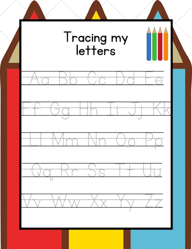 Alphabet Tracing Practice - Etsy
