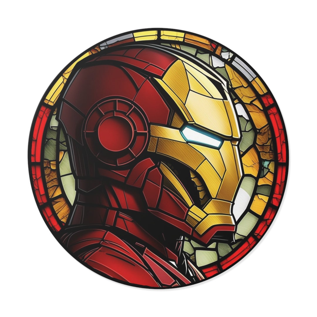Iron Man Stained Glass Style Vinyl Sticker - Etsy