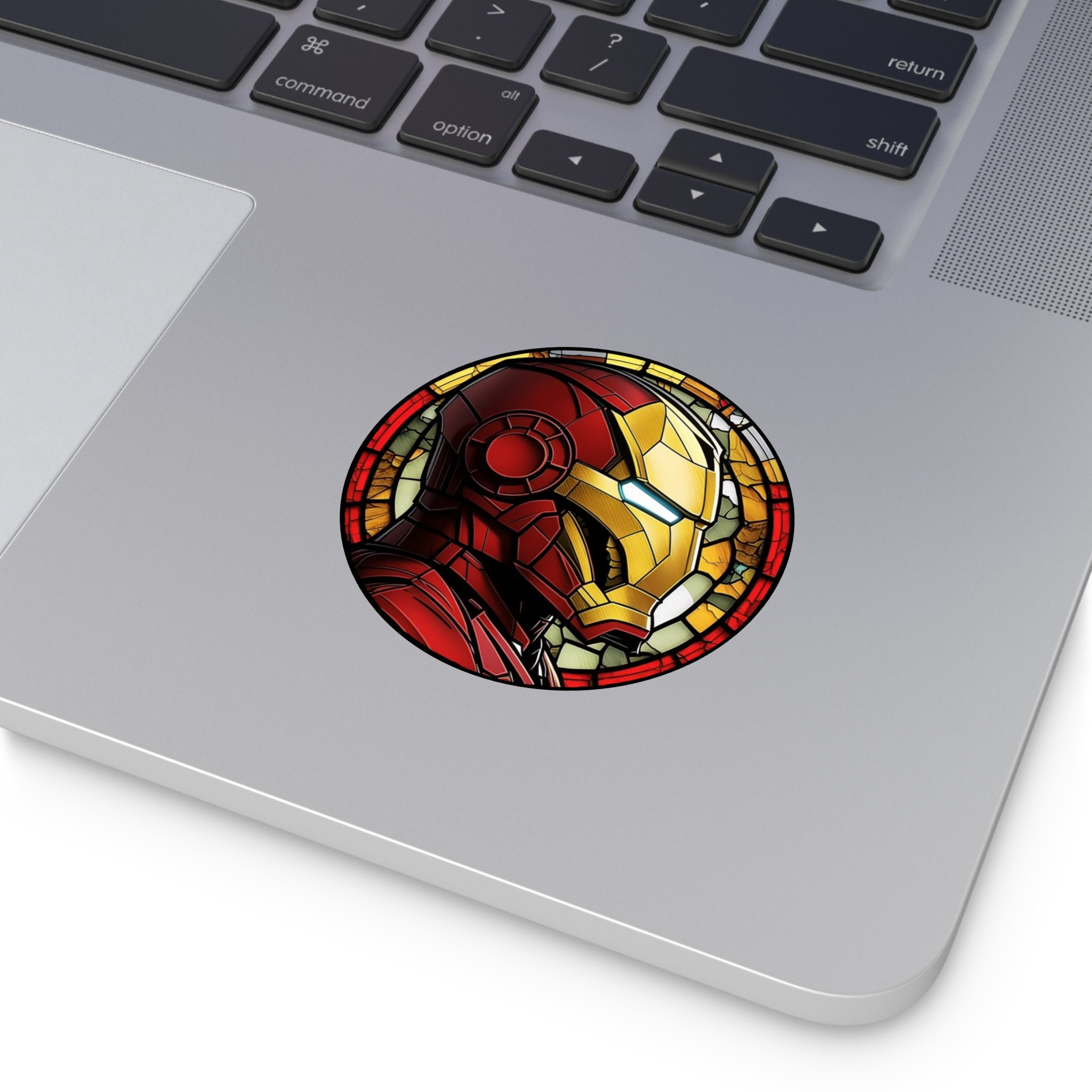 Iron Man Stained Glass Style Vinyl Sticker - Etsy