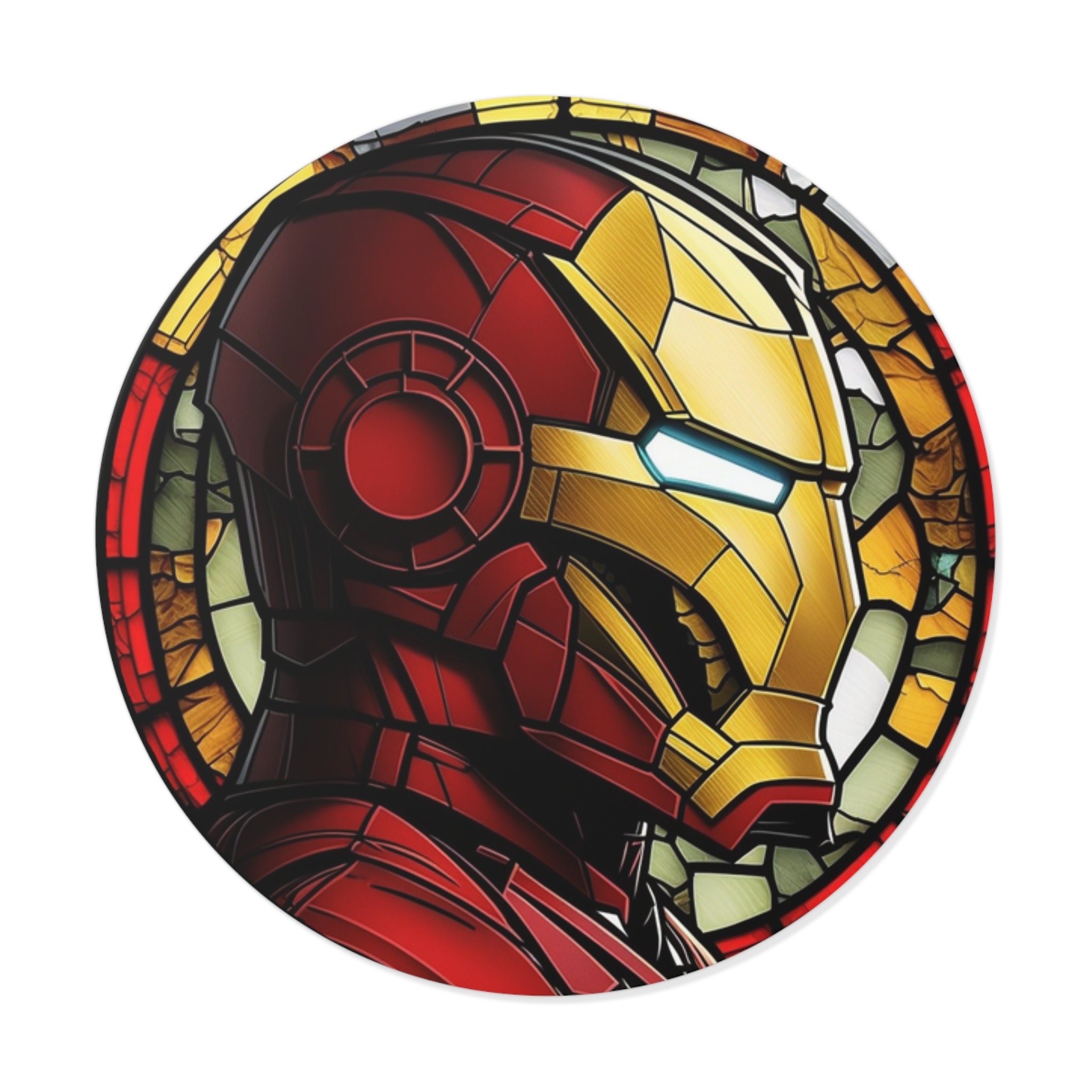 Iron Man Stained Glass Style Vinyl Sticker - Etsy