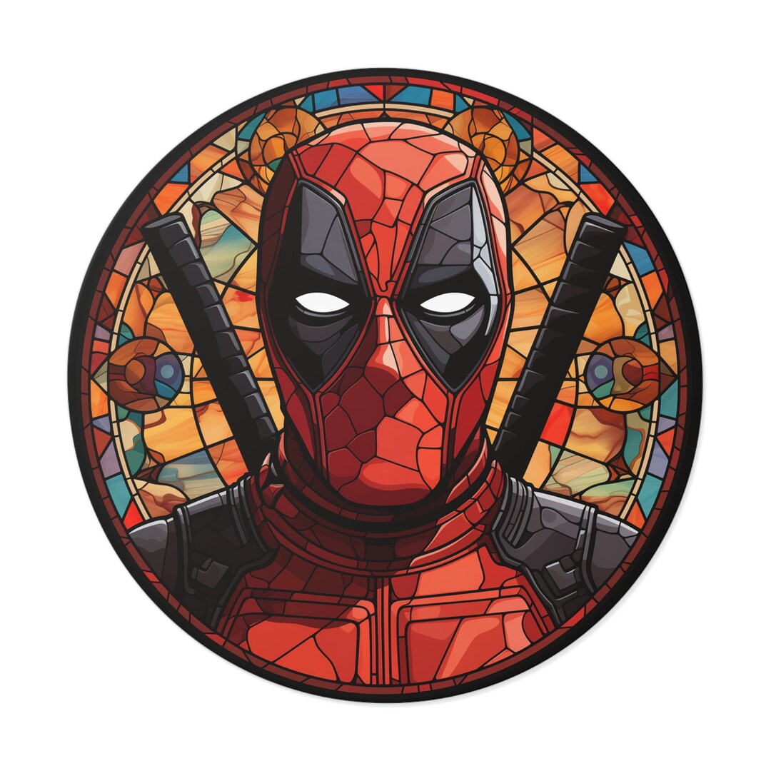 Deadpool Stained Glass Style Vinyl Sticker - Etsy