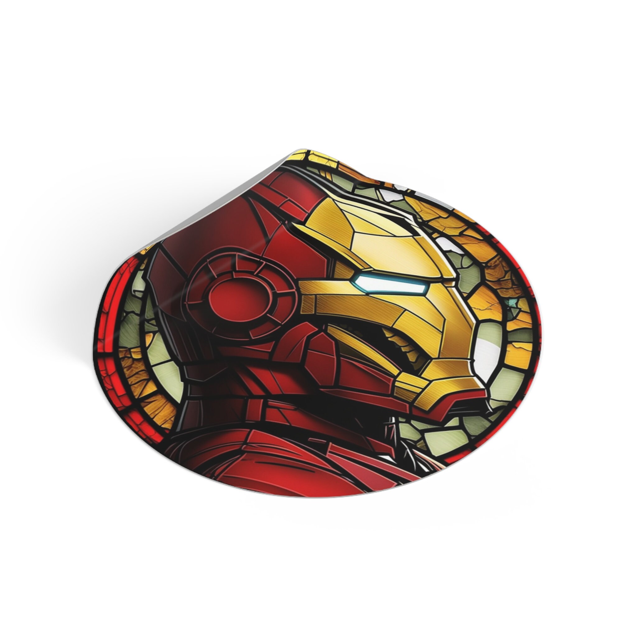 Iron Man Stained Glass Style Vinyl Sticker - Etsy