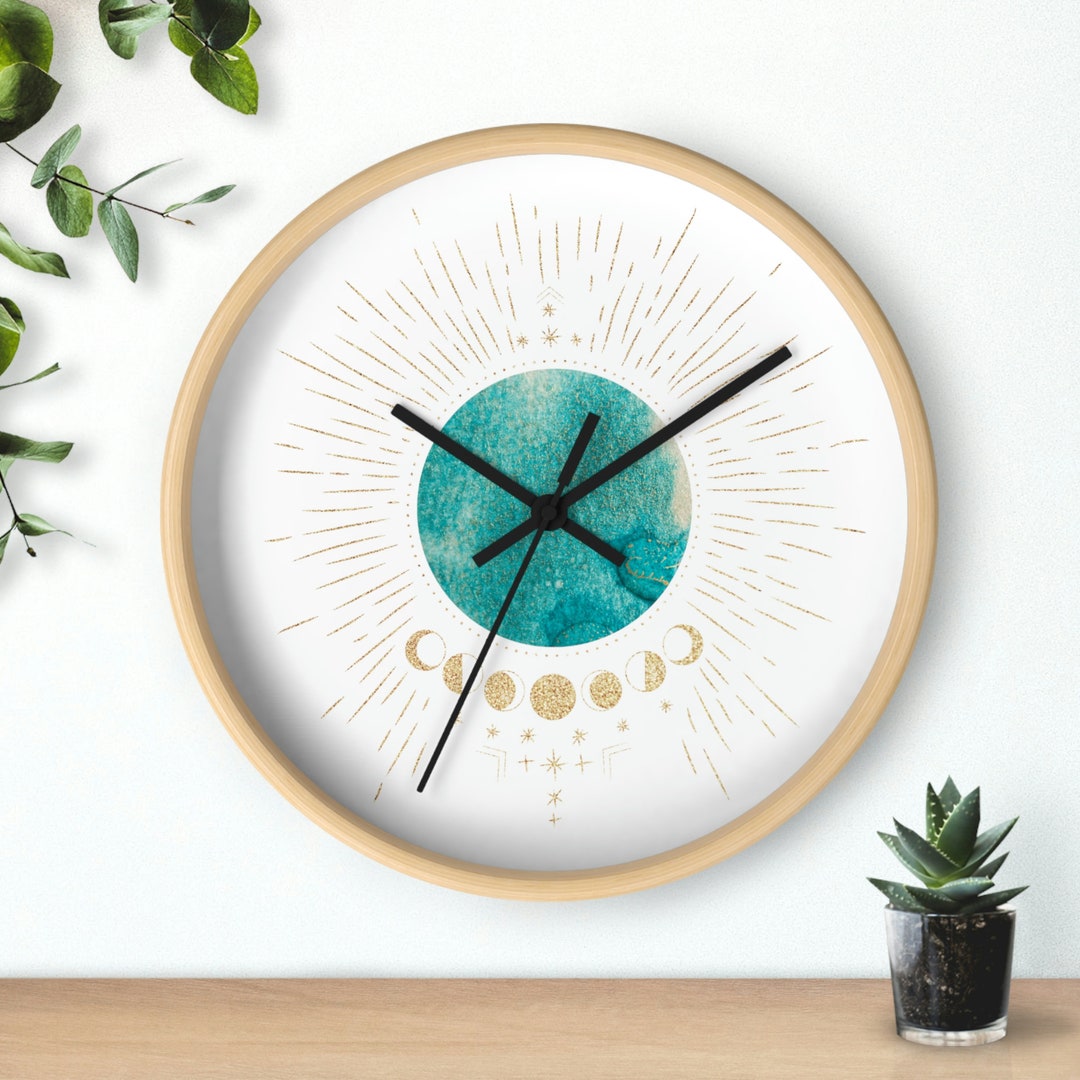 Moon Phases Wall Clock 10 Wall Clock Home Decor - Etsy