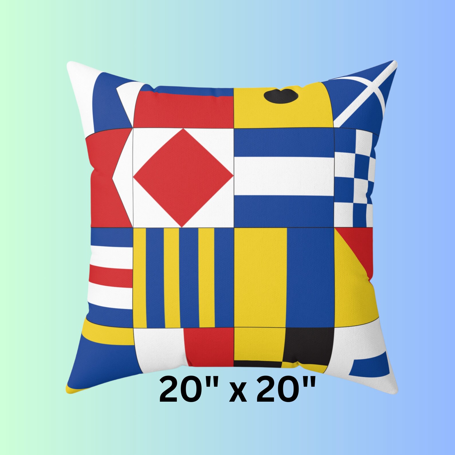 Nautical Signals Flag Throw Pillow Boat Sailor Pillow Beach House Decor ...