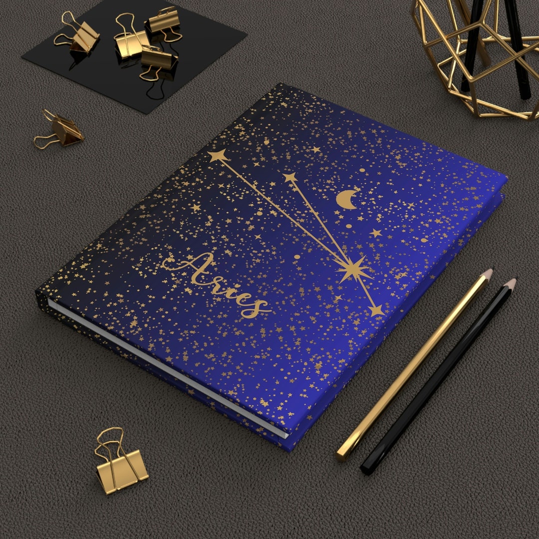 Aries Constellation Astrology Zodiac Hardcover Journal Matte - Etsy
