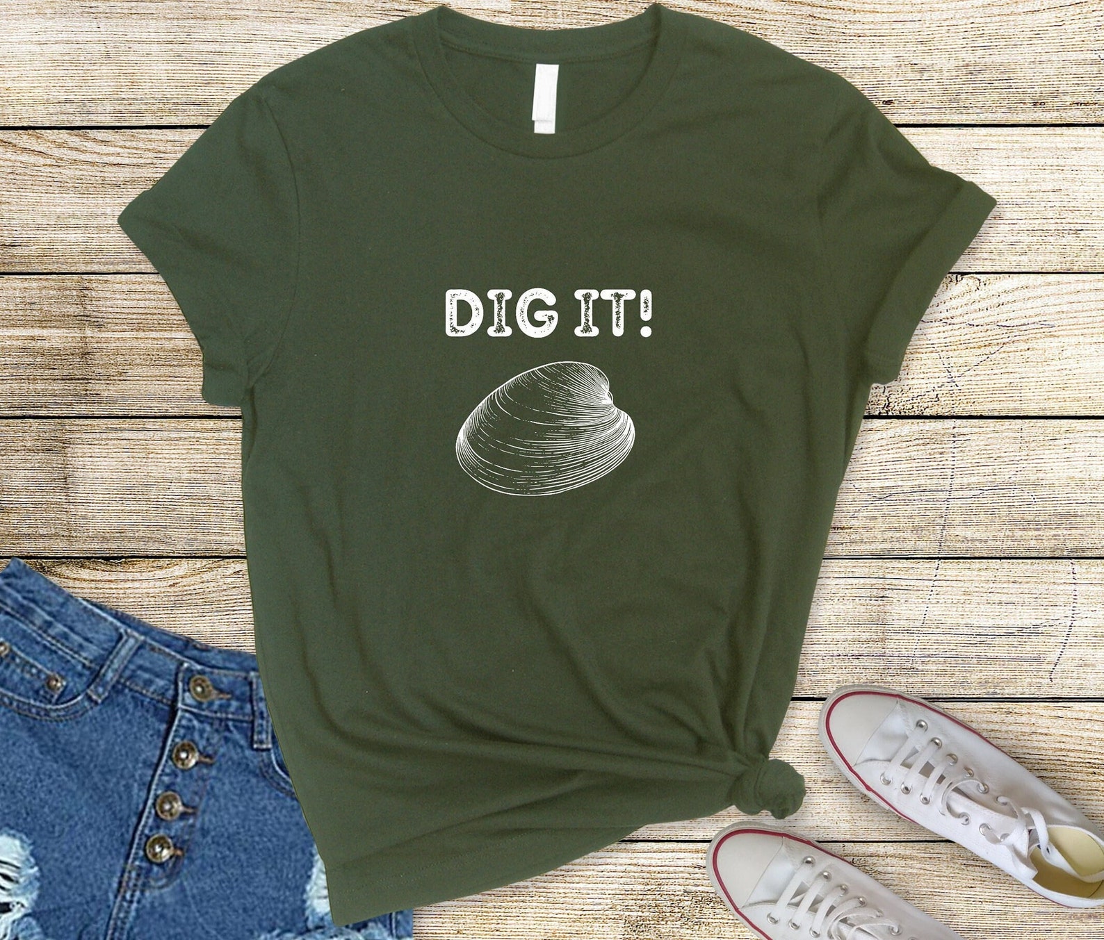 Dig It! Clam Funny Clamming T-shirt Unisex Jersey Short Sleeve - Etsy