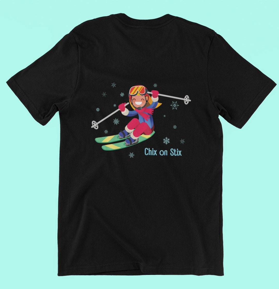 Chix on Stix Ski Unisex Ultra Cotton Tee by Gildan - Etsy