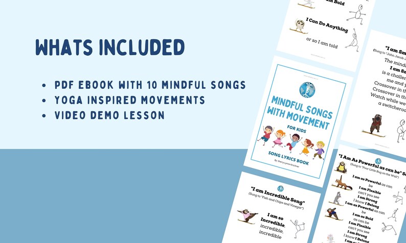Mindful Songs With Movement for Kids Students & Teachers Yoga Moves ...