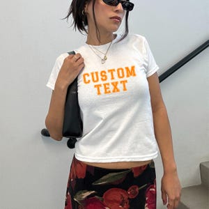 Custom Text Shirt (FRONT AND BACK), Custom Text Top, Custom Text T ...
