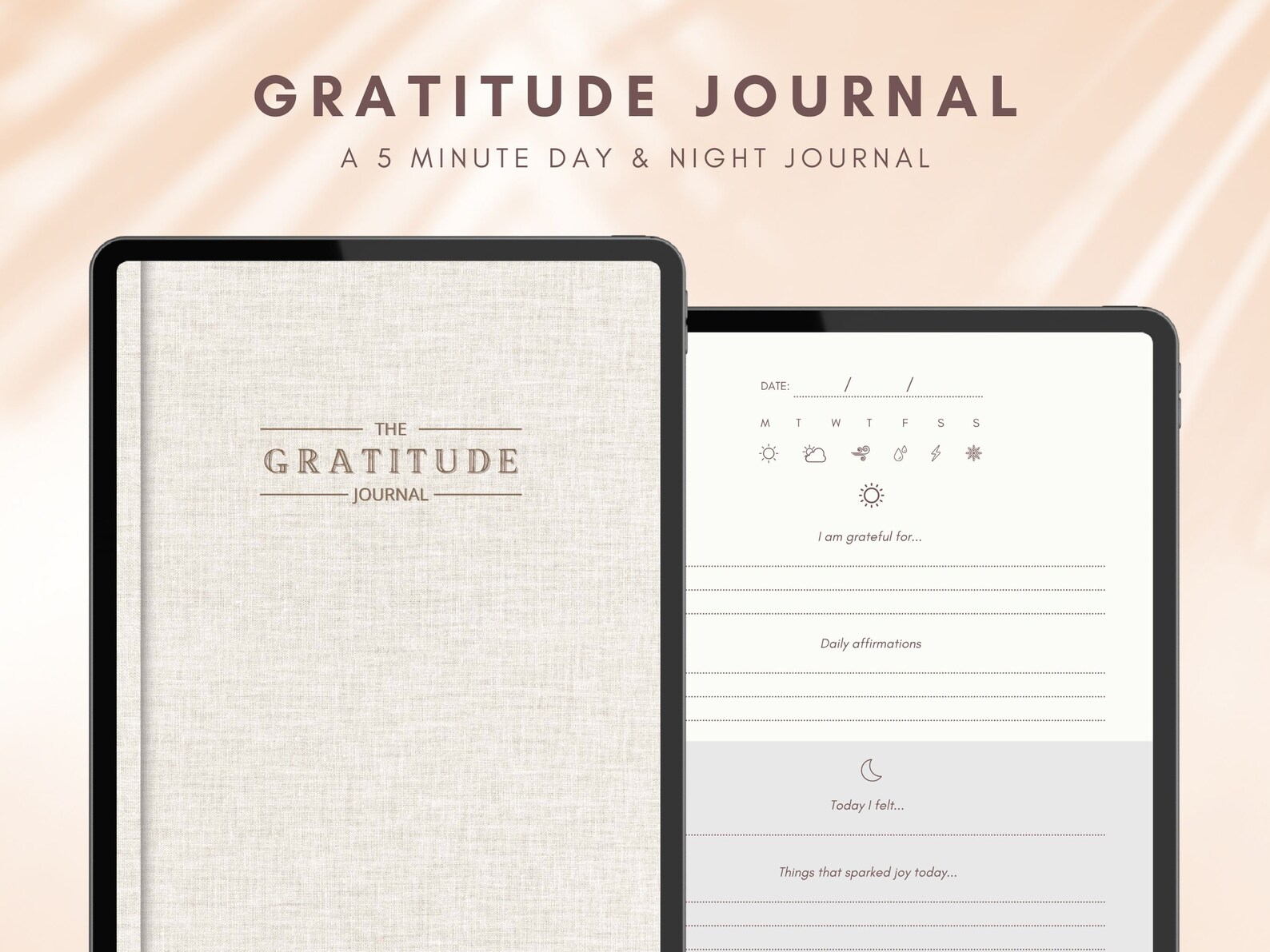 Digital Gratitude Journal: 5-minute Daily Reflection (PDF) - Etsy
