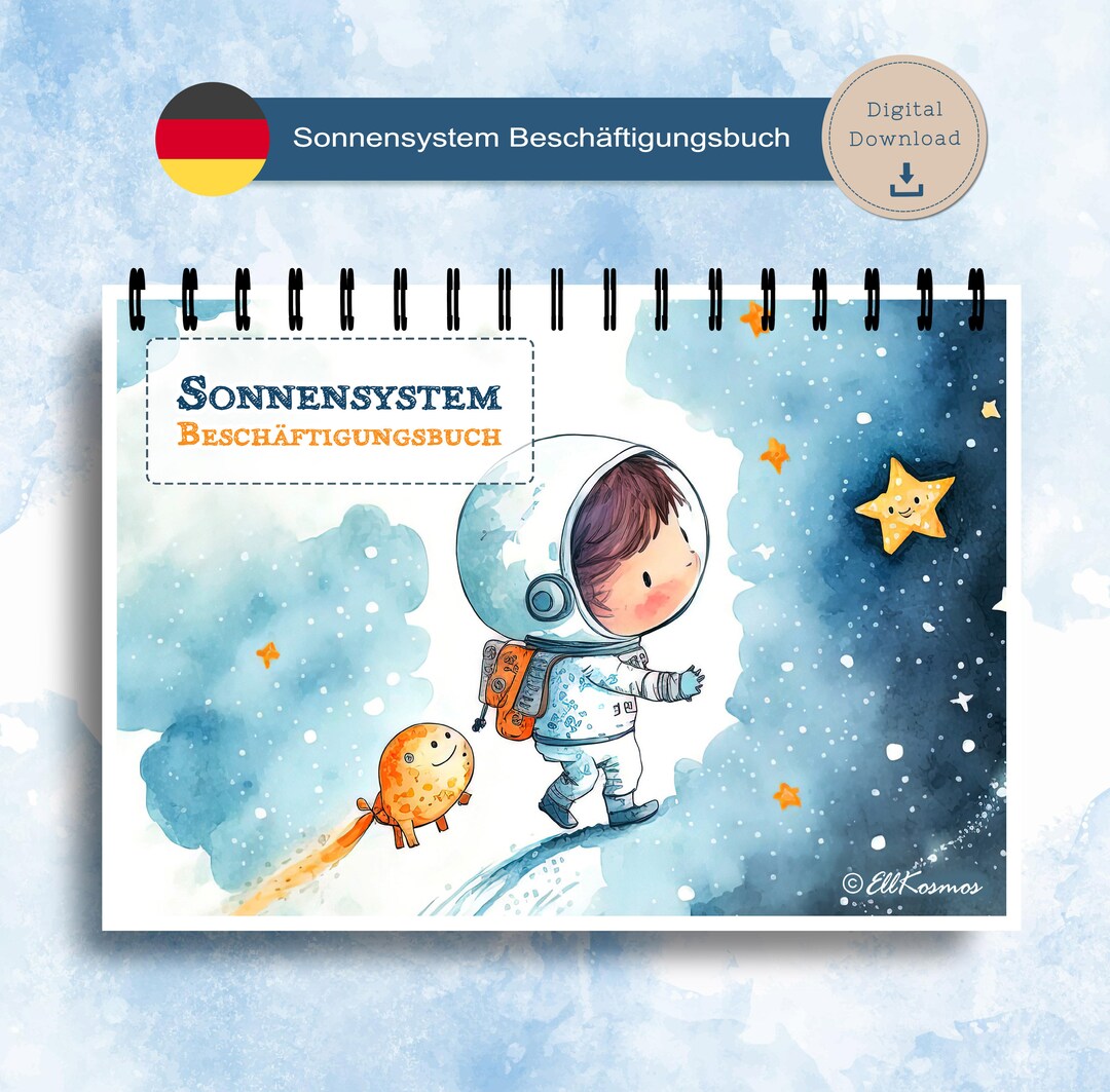 Solar System Activity Book Universe Busy Book in German - Etsy