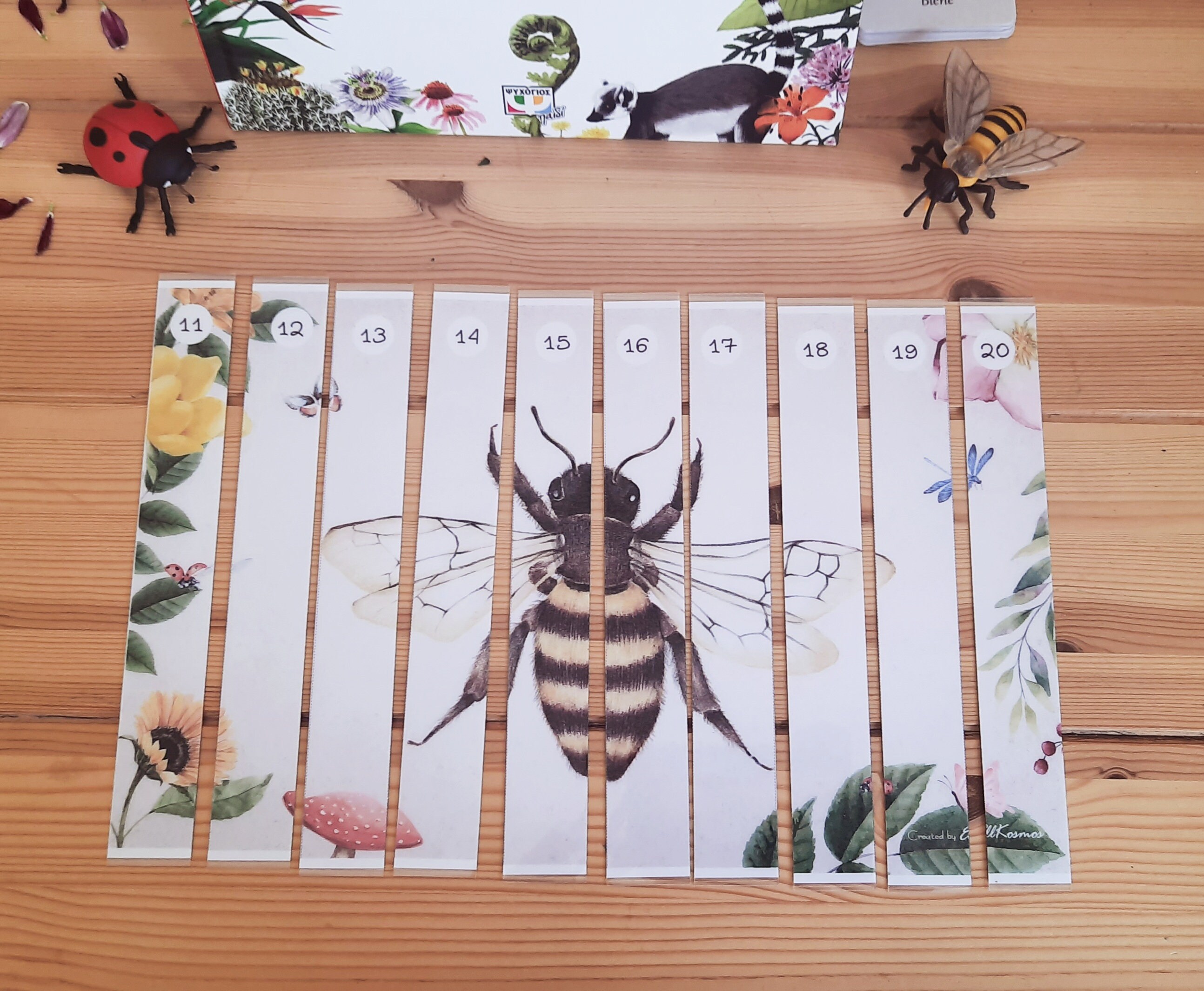 Insects Number Sequence Puzzle 1-20. Bugs Puzzle Printable. Preschool ...