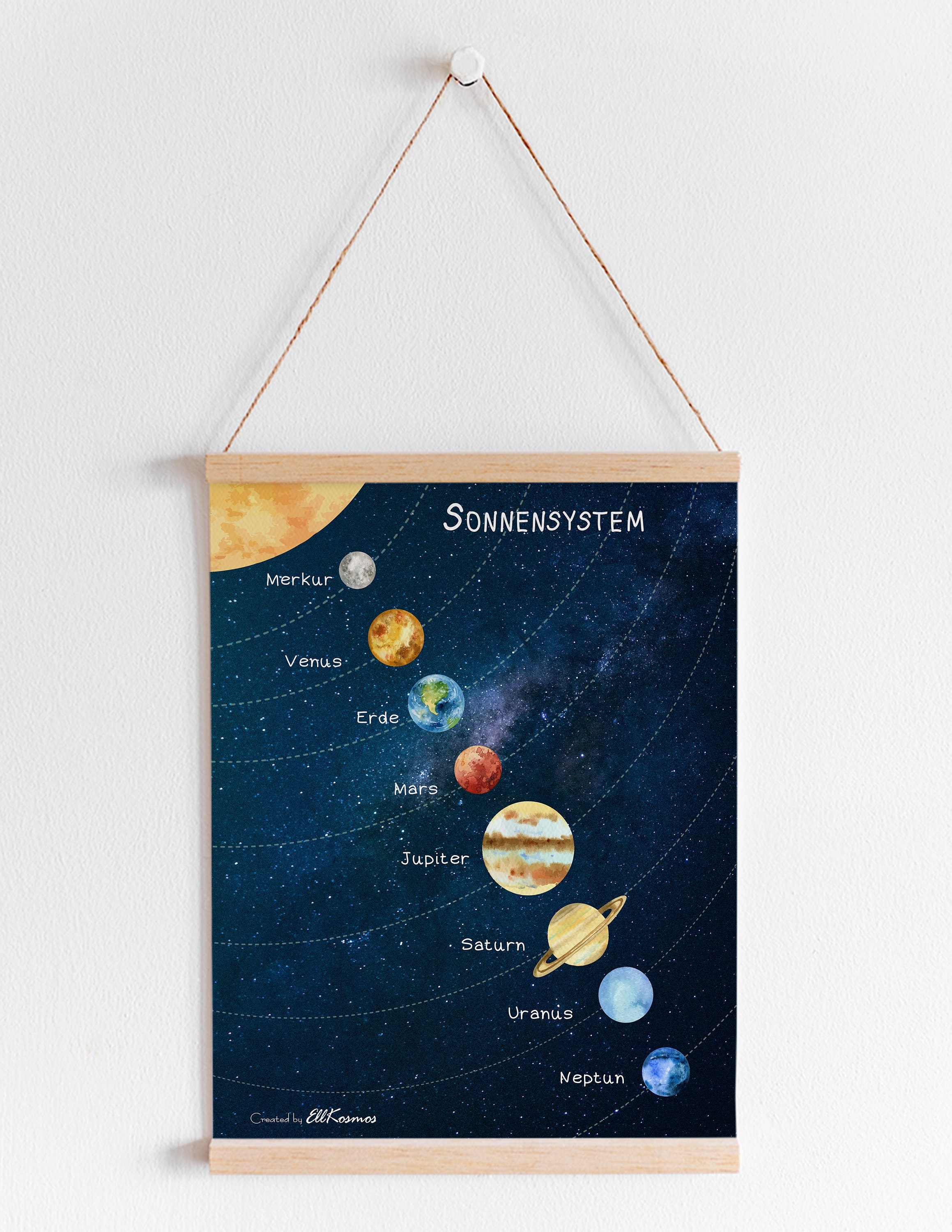 Solar System Poster A3. Solar System Poster. - Etsy Australia