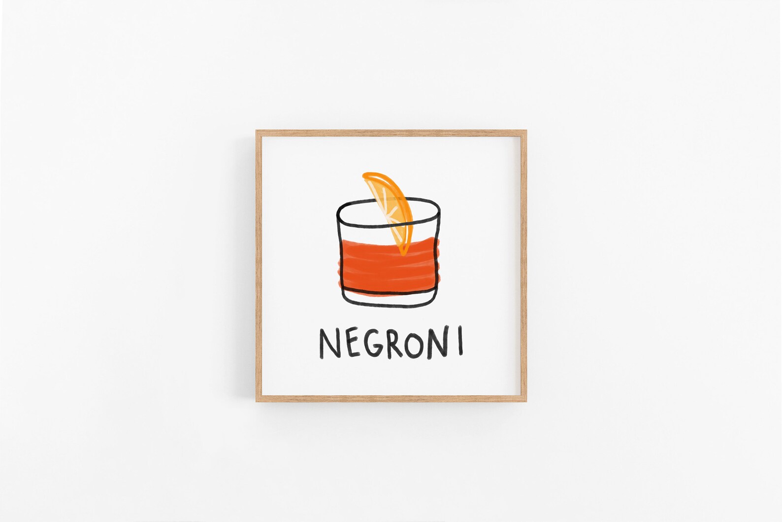 Negroni Poster, Negroni Cocktail Wall Art, Kitchen Print, Apartment ...