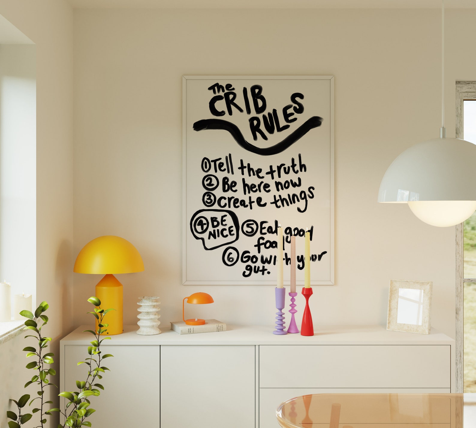 The Rules Art Print House Rules Art Home Gift Black and - Etsy