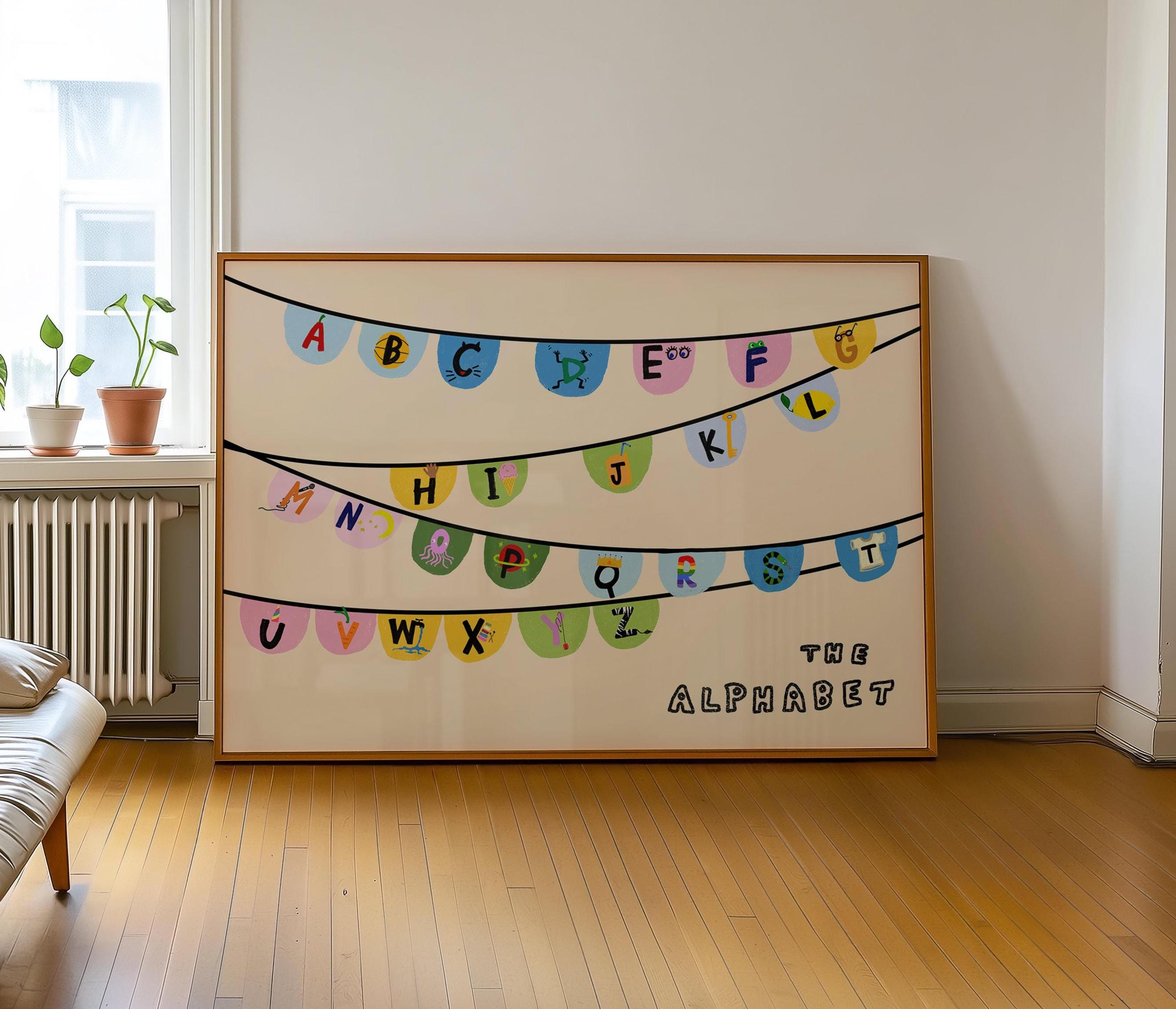 Alphabet Poster - Early Learning, Montessori Print, Dreamy Wall Art ...