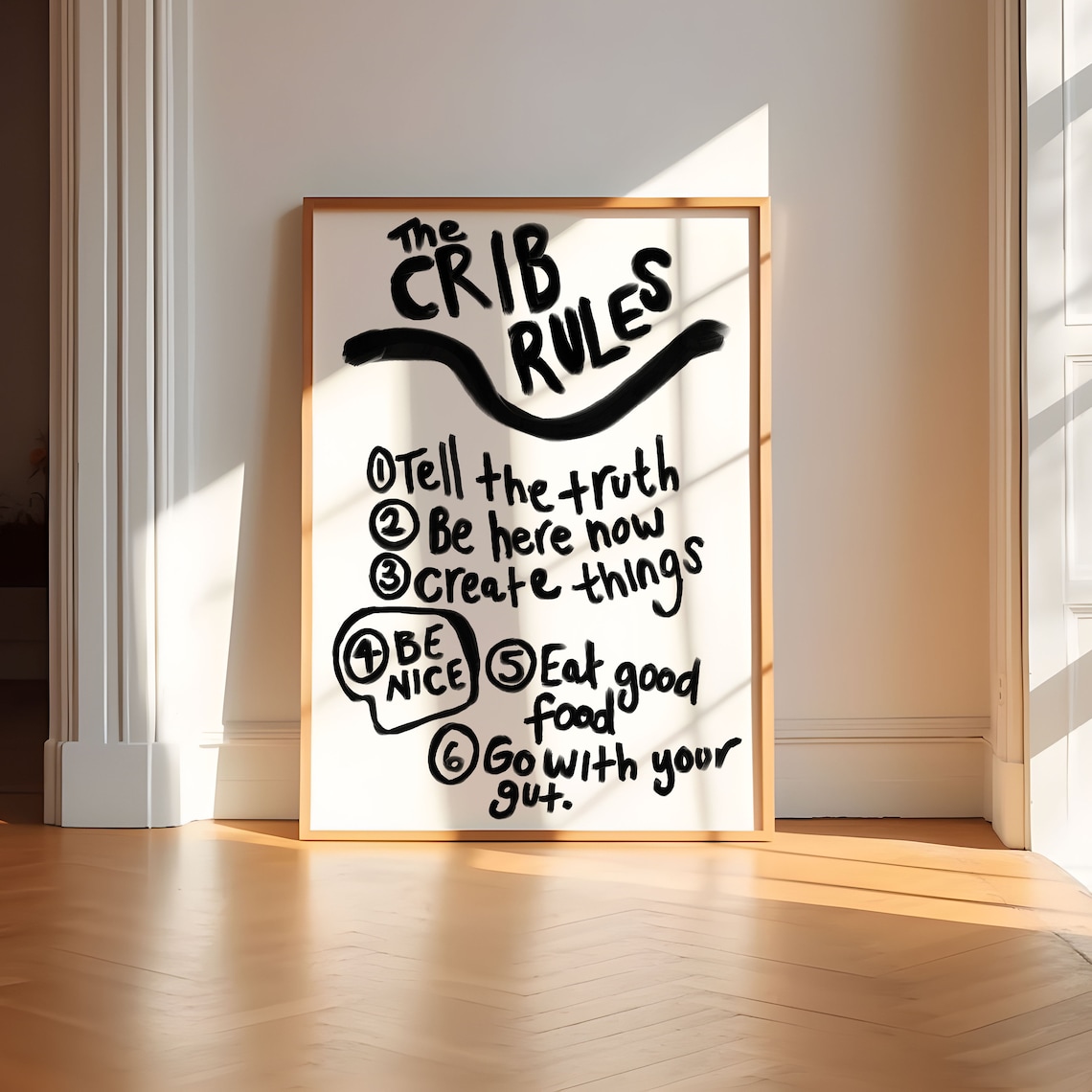 The Rules Art Print House Rules Art Home Gift Black and - Etsy
