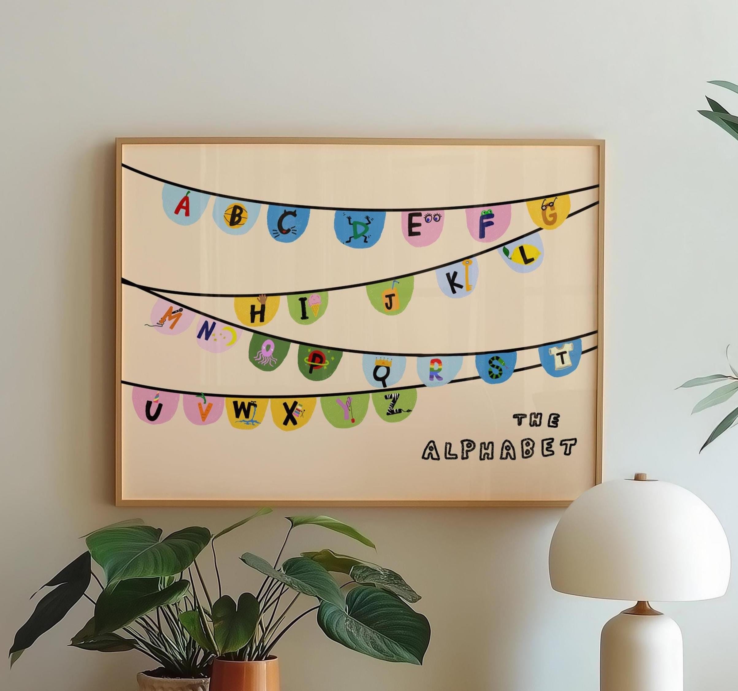 Alphabet Poster - Early Learning, Montessori Print, Dreamy Wall Art ...